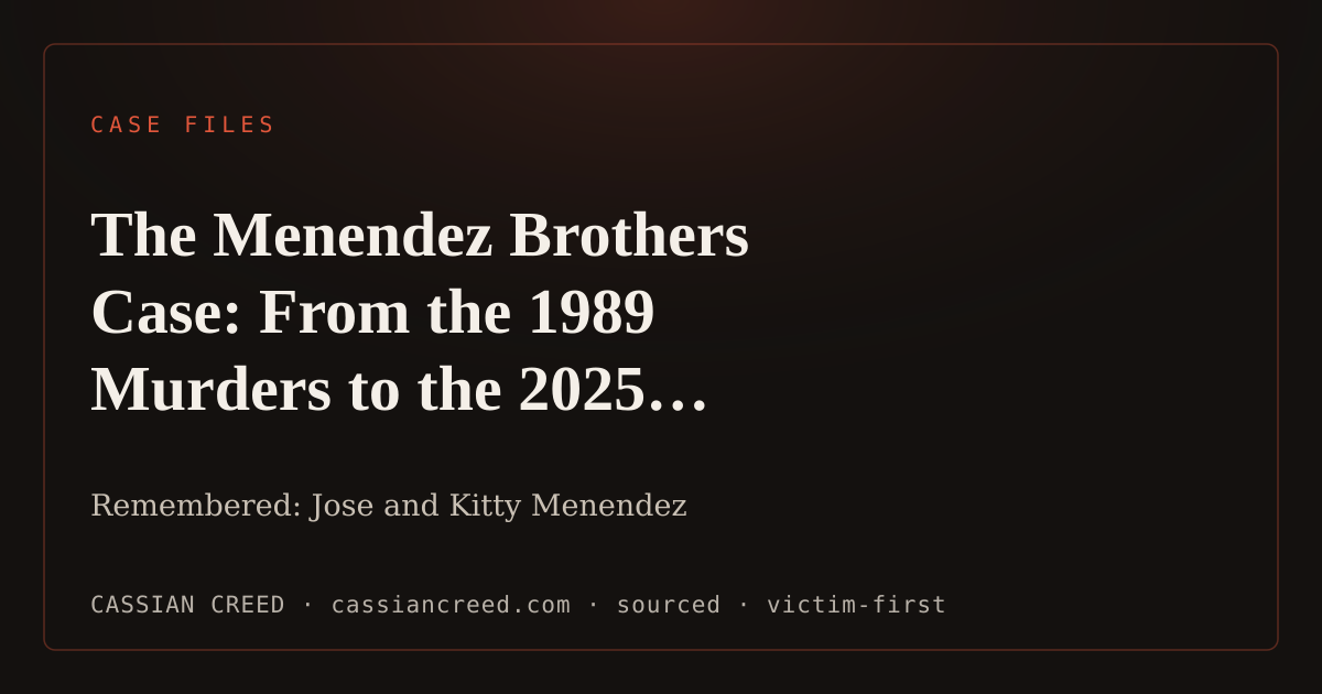 The Menendez Brothers Case: From the 1989 Murders to the 2025 ...