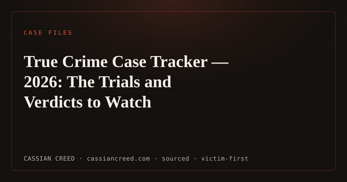True Crime Case Tracker — 2026: The Trials and Verdicts to Watch